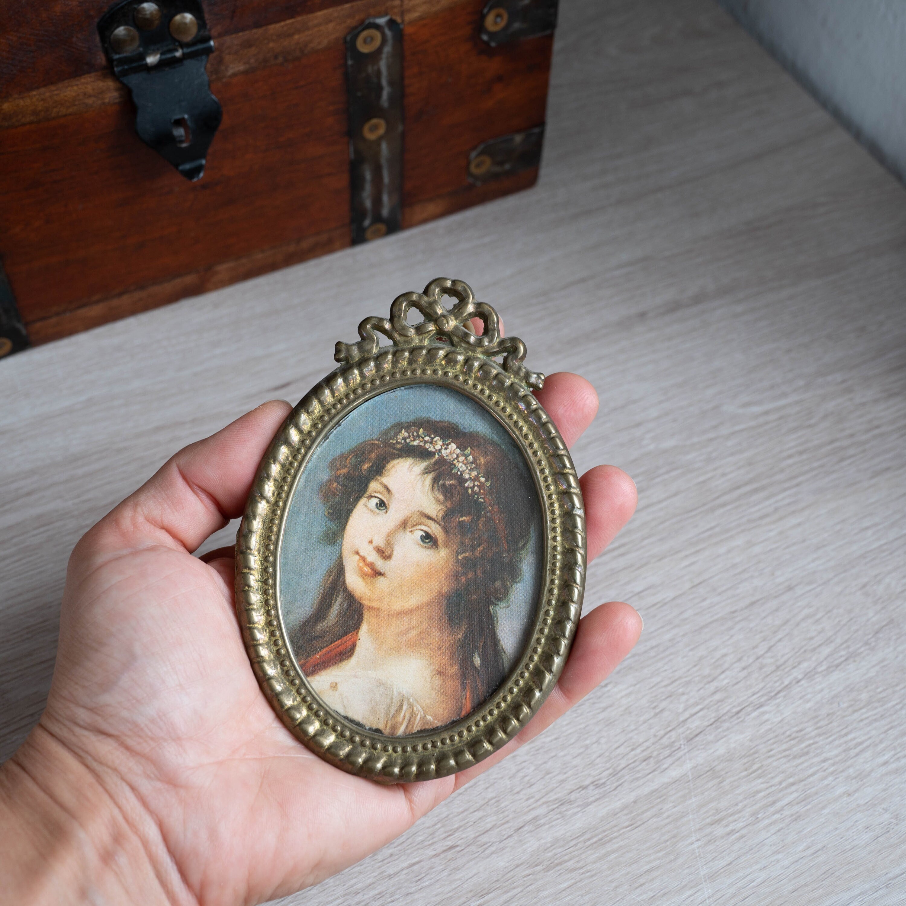 Bow Picture Frame Ornate Brass Photo Frame Victorian Home - Etsy