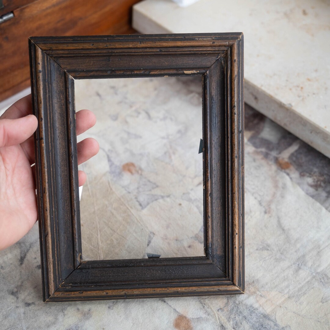 Small Wall Frame - Simple Rustic Wood Frame - Antique Wooden Picture ...