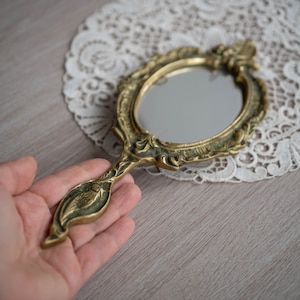 Victorian Ornate Gold Mirror Vintage Hand Held Mirror - Etsy