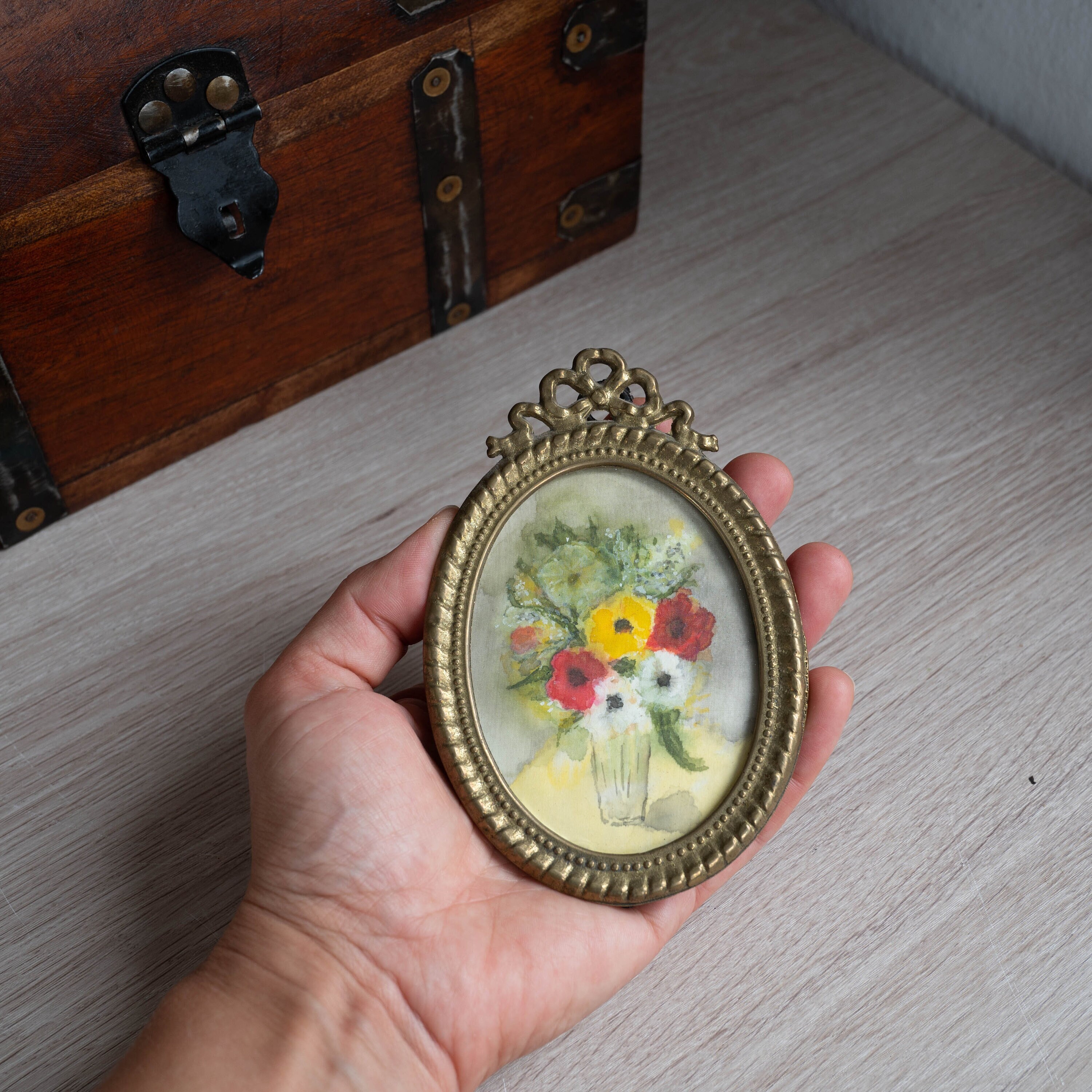 Bow Picture Frame Ornate Brass Photo Frame Victorian Home - Etsy