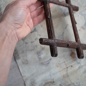 Antique Adirondack Frame - Carved Wood Frame - Criss Cross Rustic Photo ...