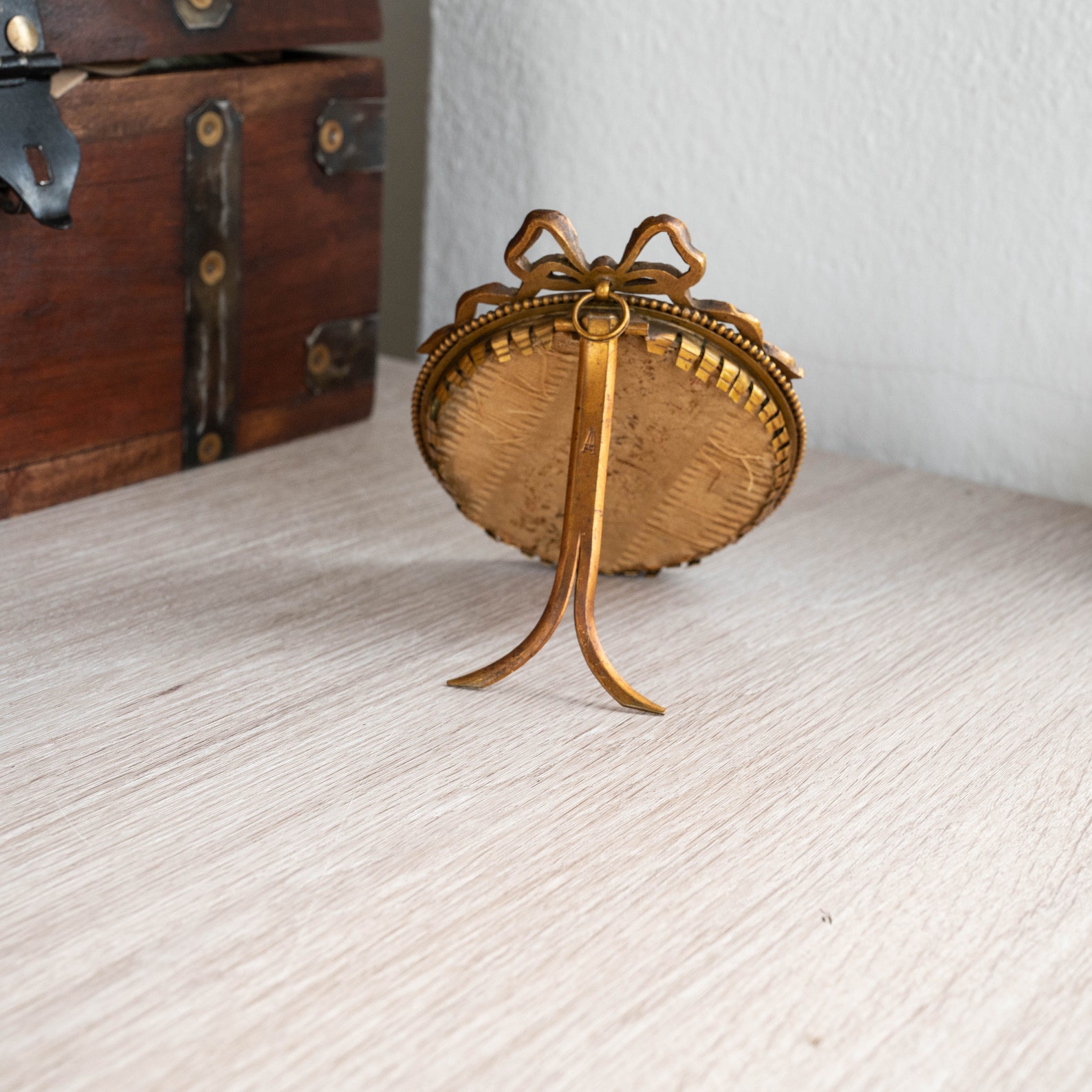 Bow Picture Frame Ornate Brass Photo Frame Victorian Home - Etsy