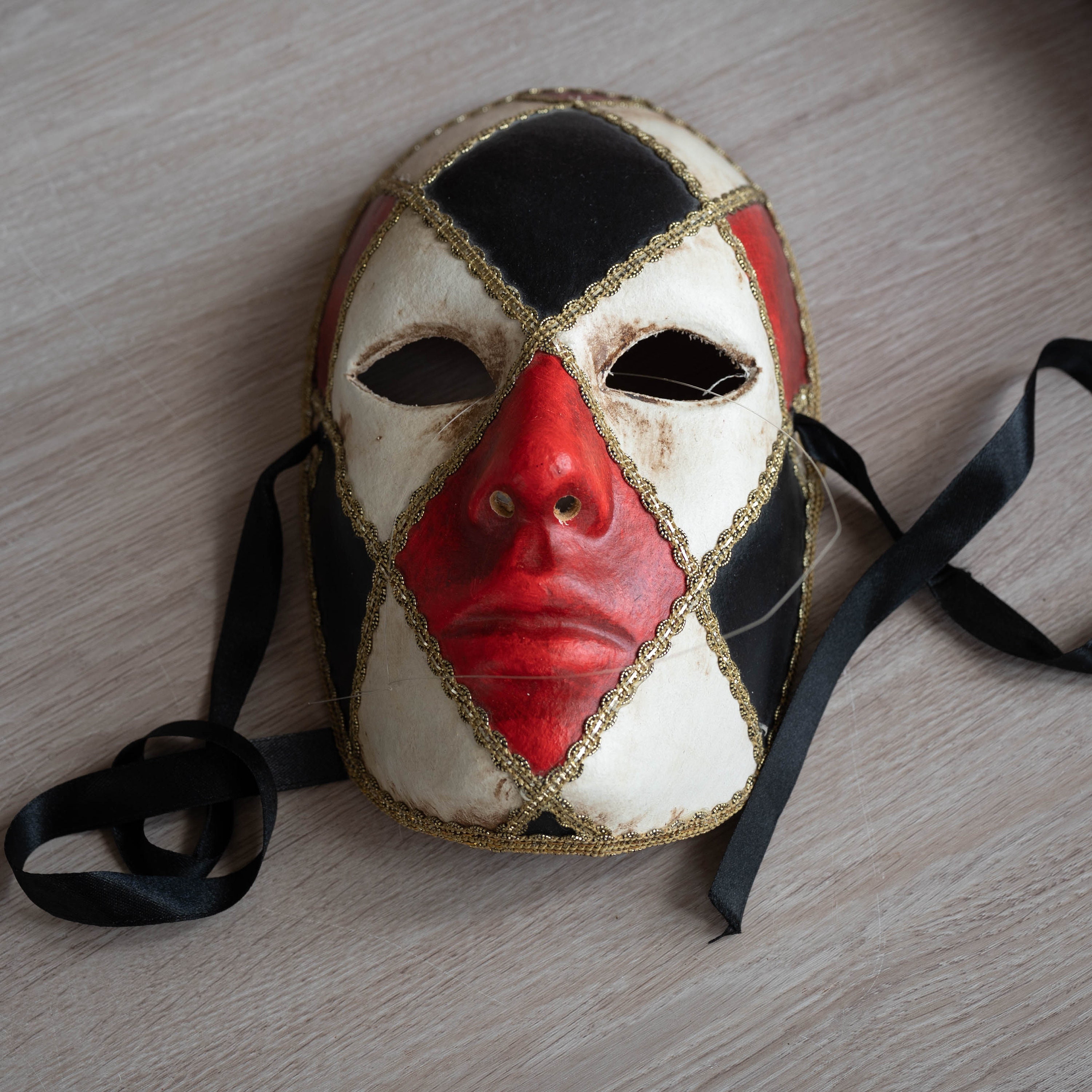 Vintage Paper Mache Venetian Mask Masquerade Mask Antique Handmade ...