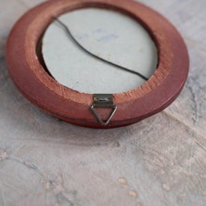 Small Oval Wall Frame Vintage Burgundy Wood Frame Dark Red Wall Photo ...