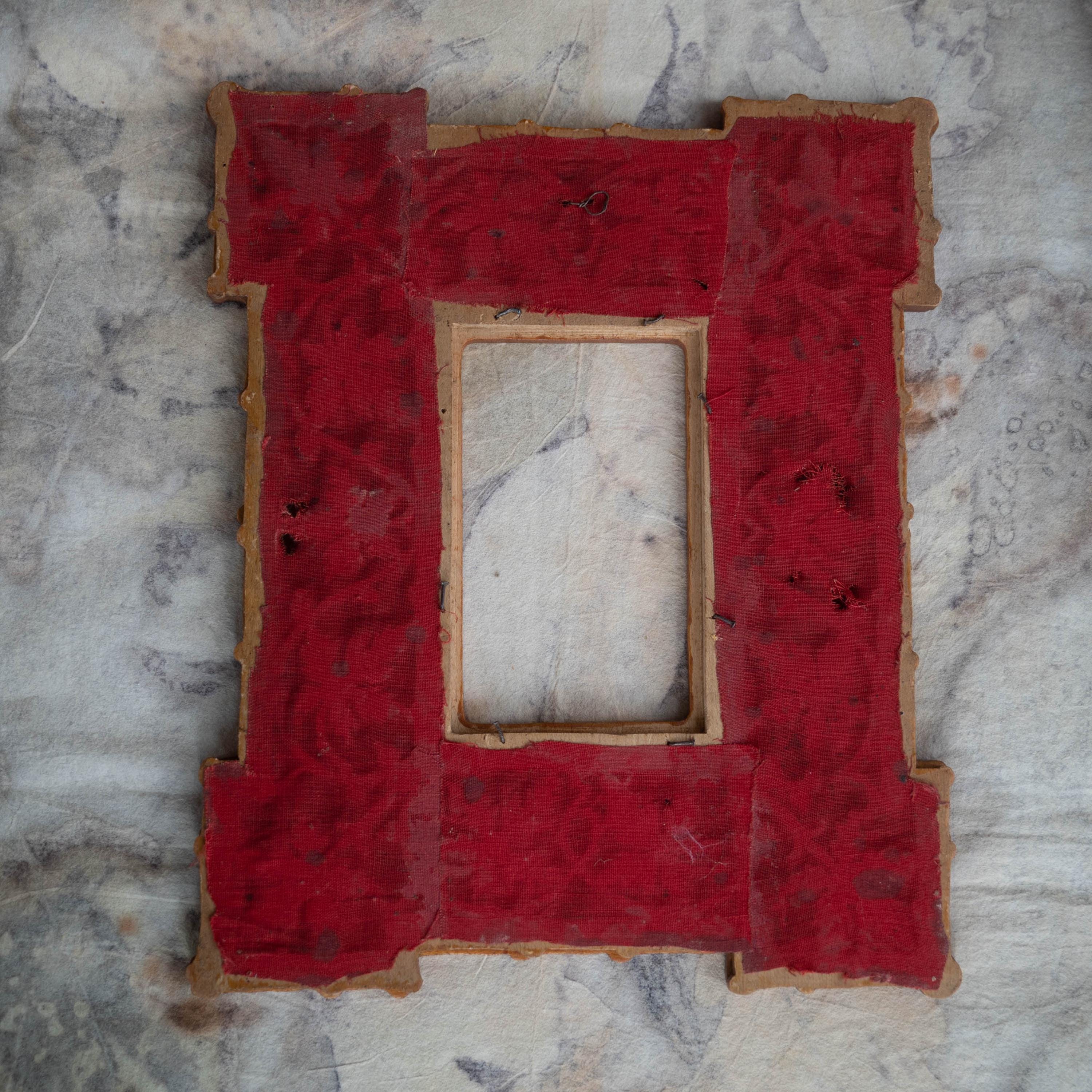 Hand Carved Wood Frame - Antique Folk Art - Filigree Wooden Picture ...