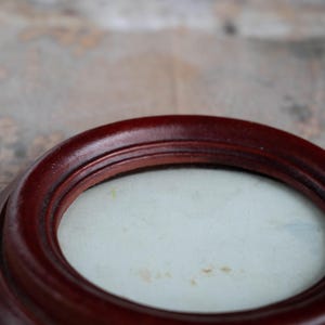 Small Oval Wall Frame Vintage Burgundy Wood Frame Dark Red Wall Photo ...