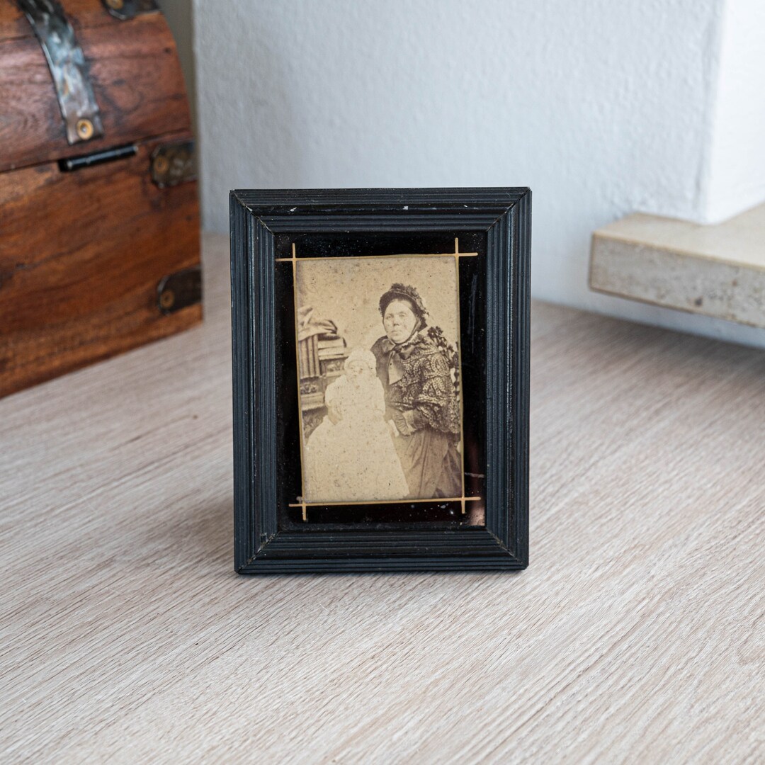 Small Black Wall Frame Antique Wood Picture Frame Victorian Rectangular ...