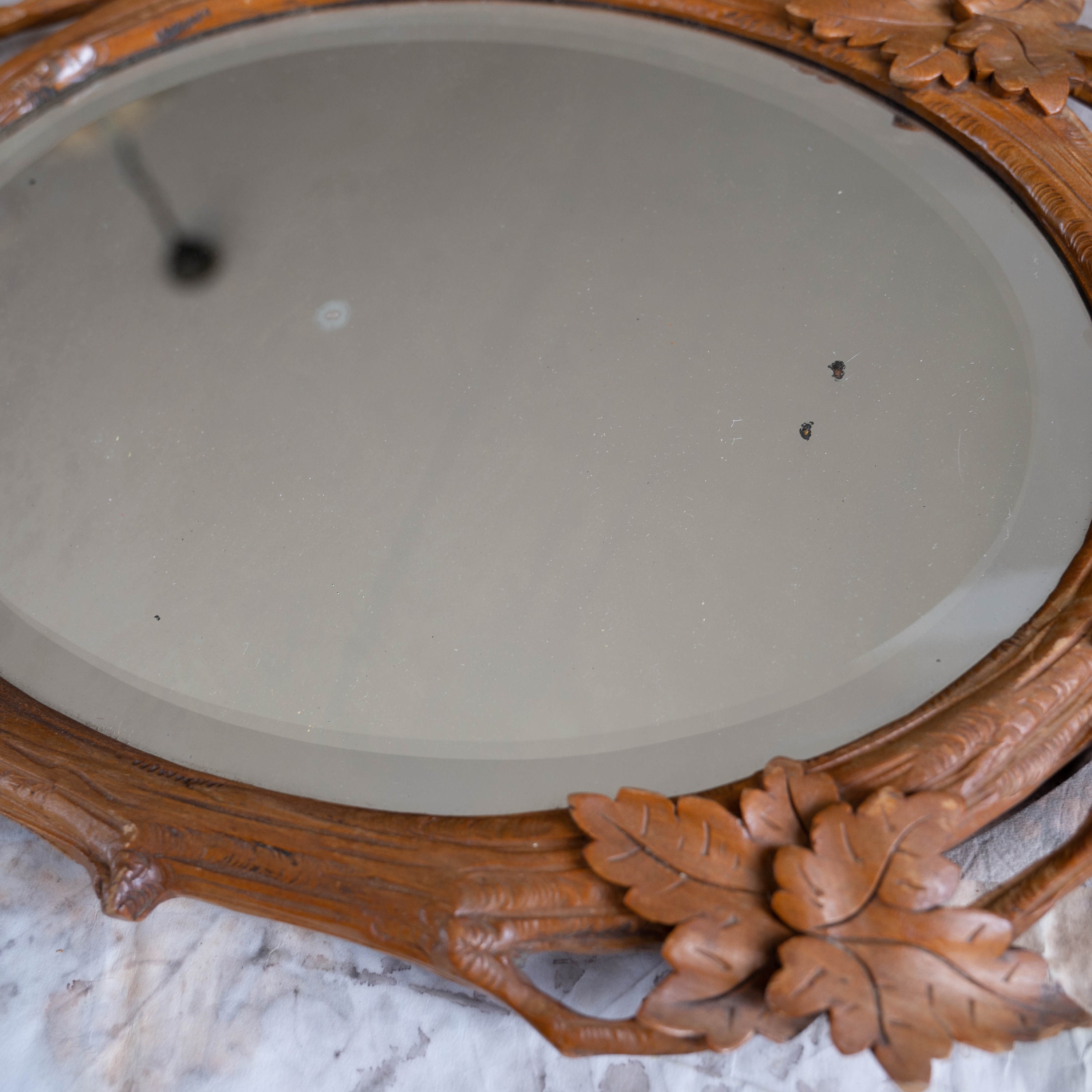 Black Forest Mirror Antique Oval Mirror in Andirondack Frame - Etsy