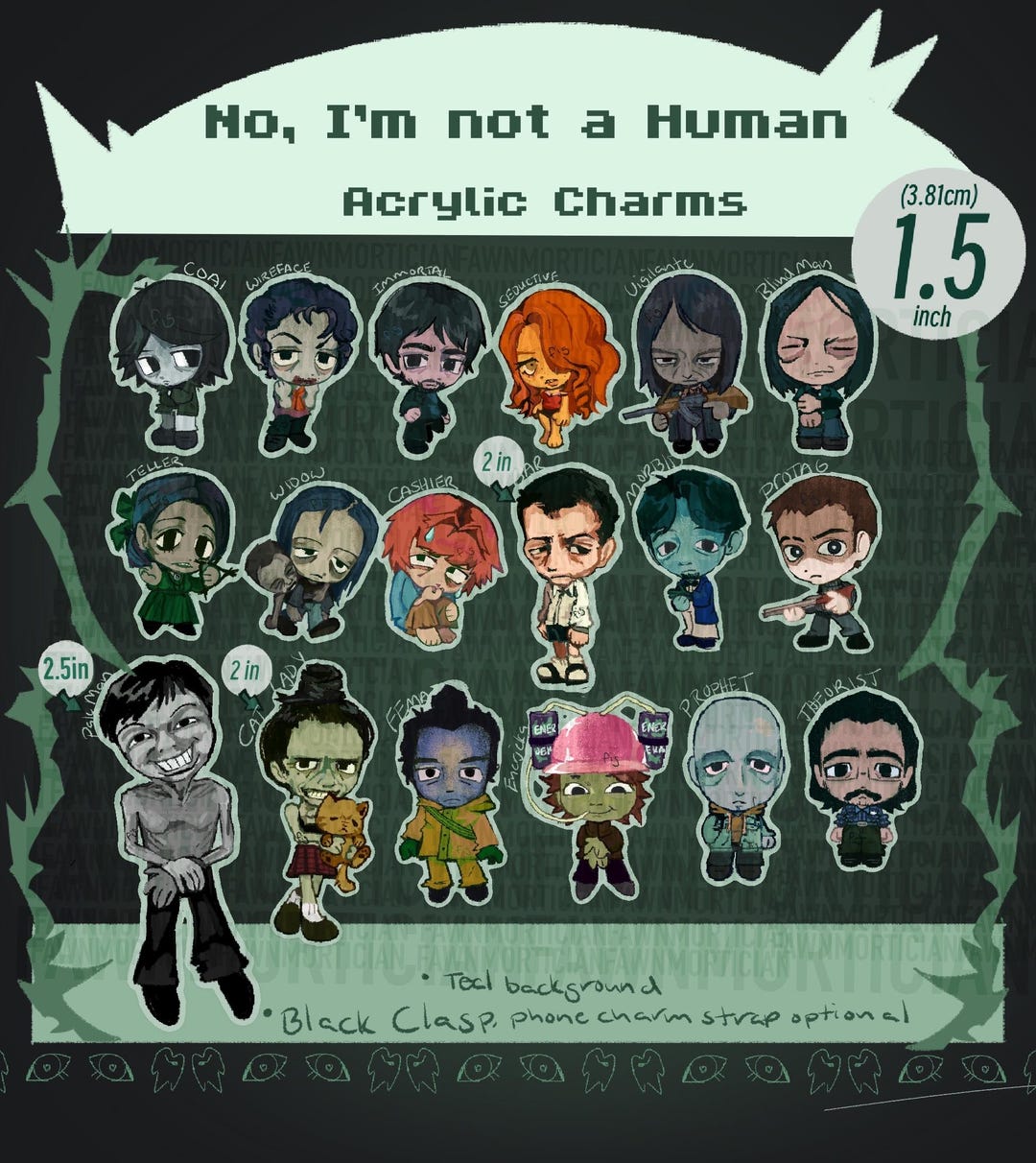 No, I'm Not a Human 1.5 in Acrylic Charm - Etsy