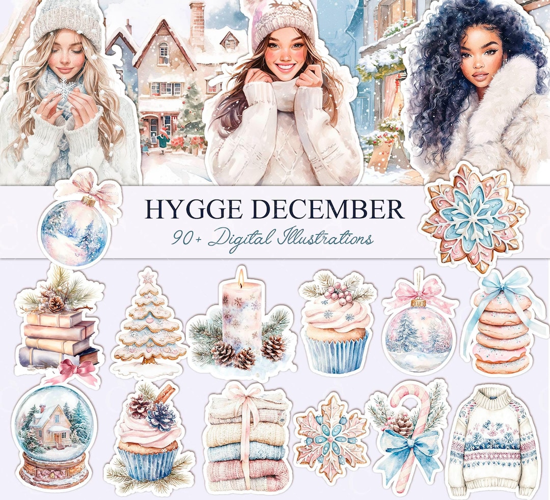 Watercolor Winter Clipart,cozy Winter Png,holiday Clipart,cozy ...