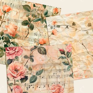 Vintage Floral Paper Seamless Pattern Watercolor Wildflowers Printable ...