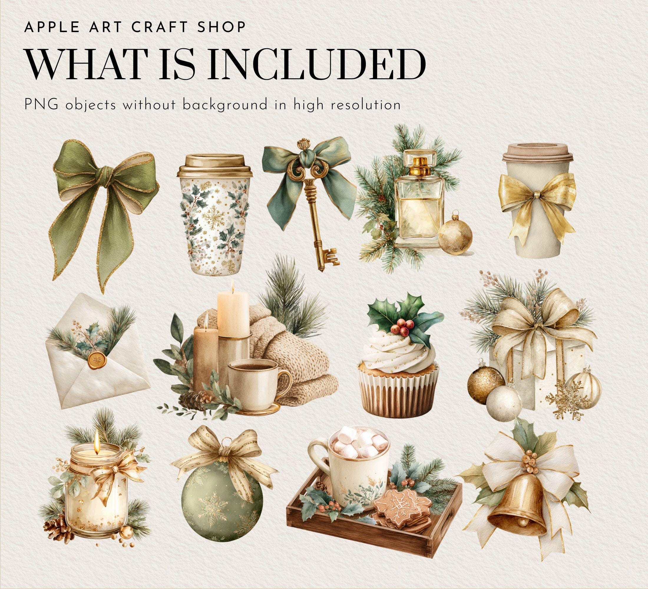 Christmas Clipart, Watercolor Winter Cabin Clipart, Cozy Winter Clip ...