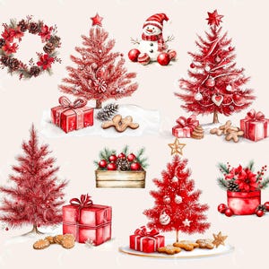 Cozy Winter Clipart, Watercolor Neutral Winter Bundle, Winter Cabin ...