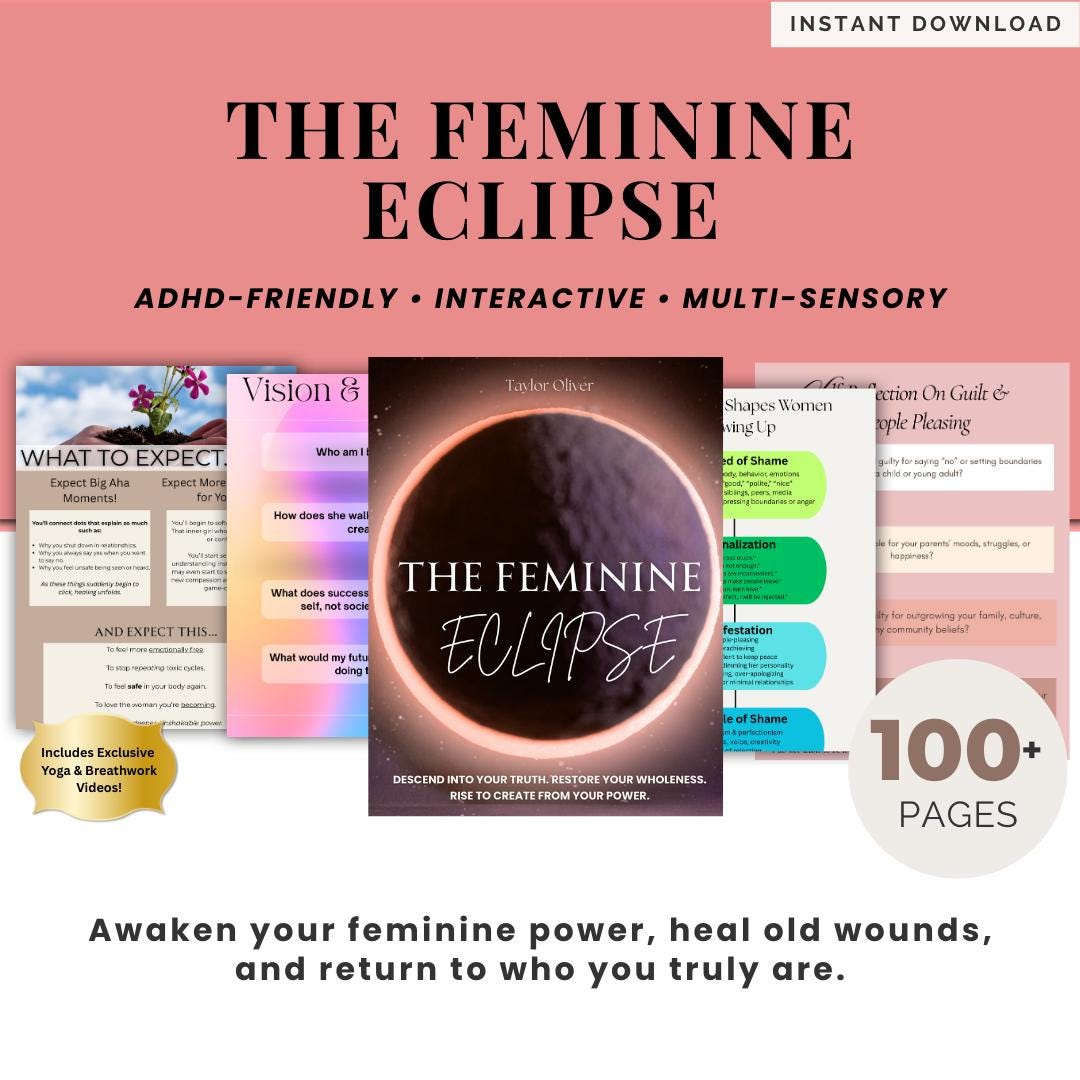 Shadow Work Workbook for Women | Feminine Energy Guide, Self Healing ...