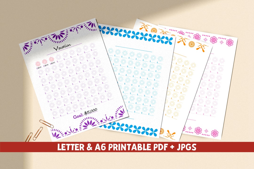 Customizable Digital Savings Tracker Customizable Savings Challenge ...