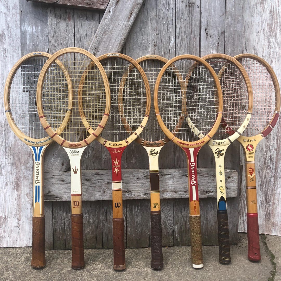 Wood Tennis Racquet Wilson Jack Kramer Regent Don Budge Tony Trabert ...