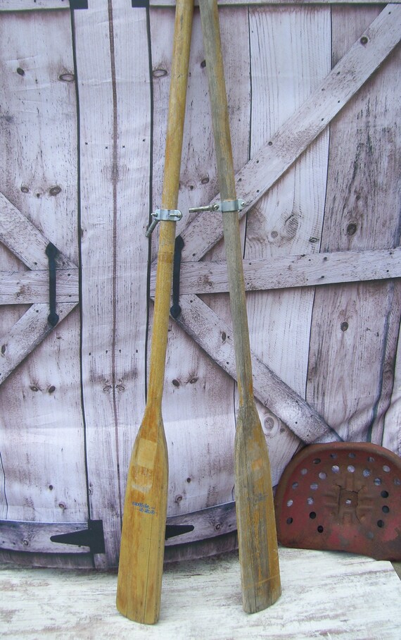 Old Wooden Boat Paddles