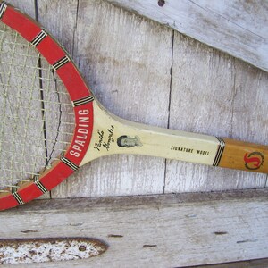Wood Tennis Racket Spalding Pancho Gonzales Head Guillermo Vilas Harold ...