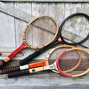 Wood Tennis Racquet Wilson Arlington Regent Jet Stream Rawlings Brian ...