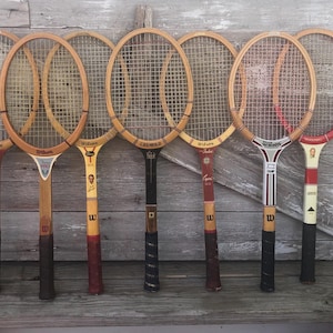 Wood Tennis Racket Wilson Jack Kramer Tony Trabert Chemold Rod Laver ...