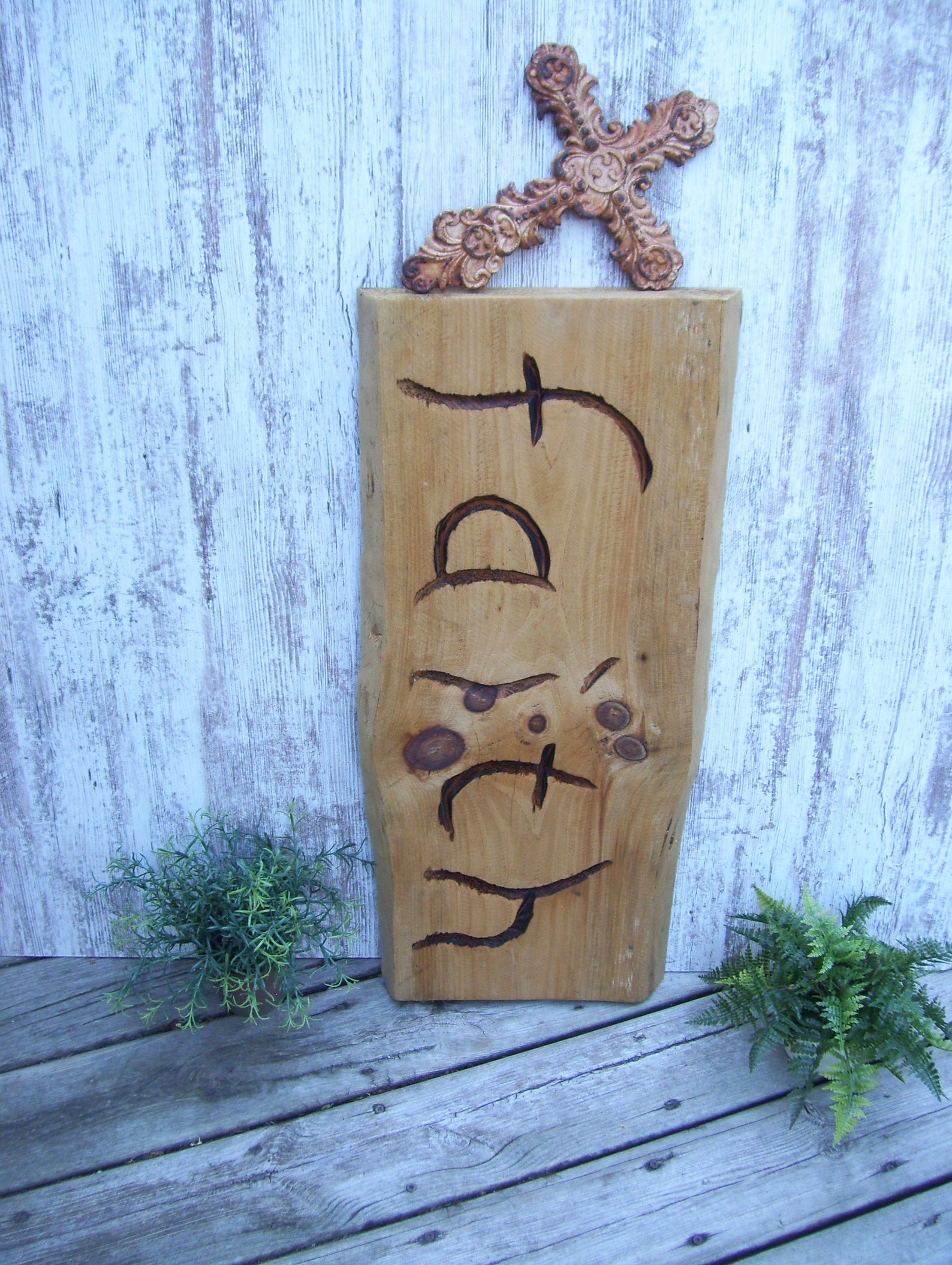 Faith Sign Inspirational Solid Wood Plank Wording Religious Spiritual ...