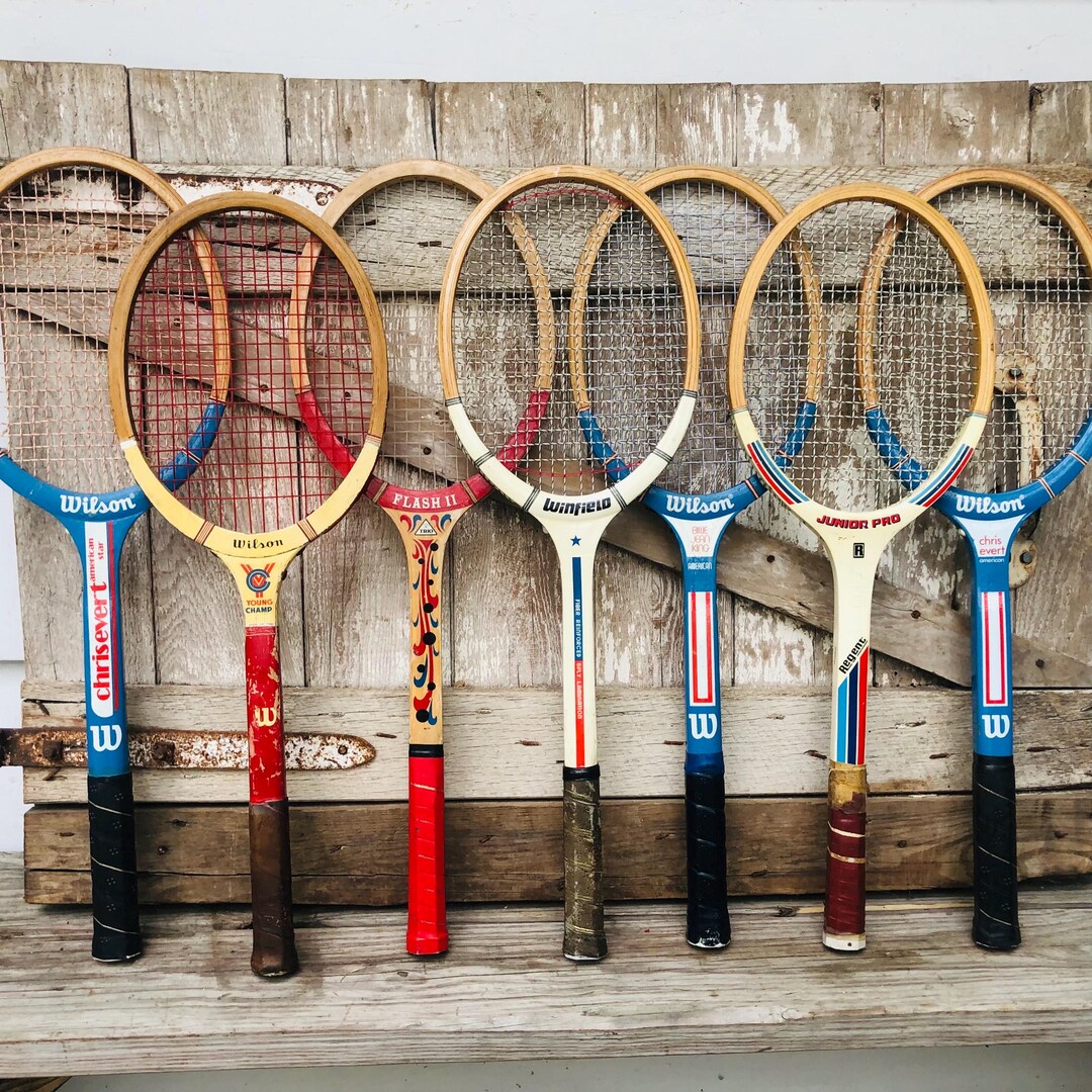 Wood Tennis Racket Wilson Chris Evert Billie Jean King Regent Champ ...