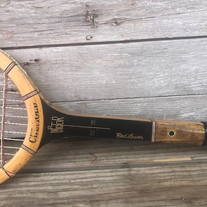 Wood Tennis Racket Wilson Jack Kramer Tony Trabert Chemold Rod Laver ...
