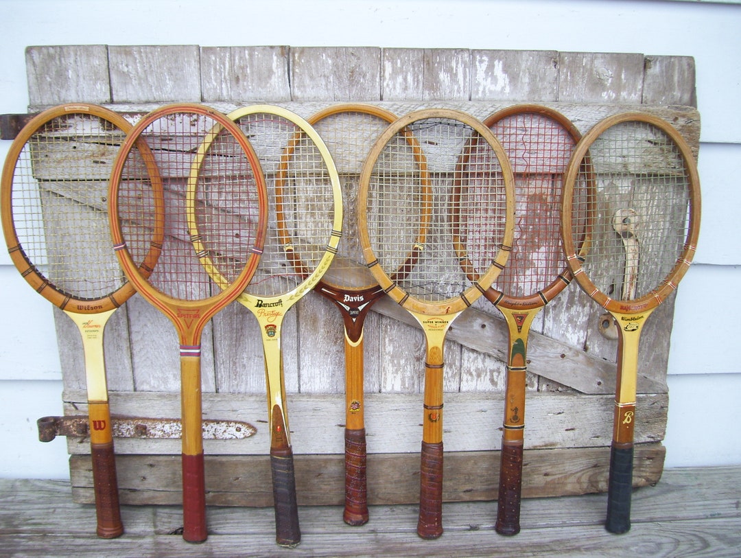 Wood Tennis Racket Wilson Jack Kramer Bancroft Wimbledon Prestige Davis ...