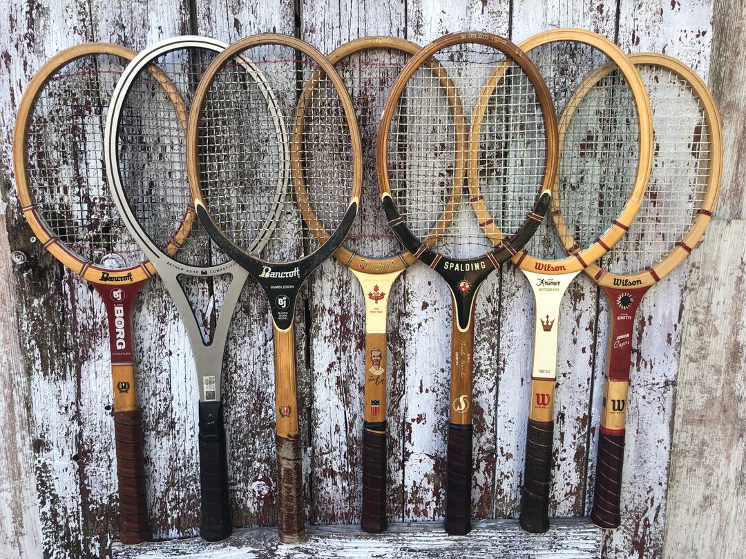 Wood Tennis Racket Wilson Jack Kramer Spalding Pancho Gonzales Don ...