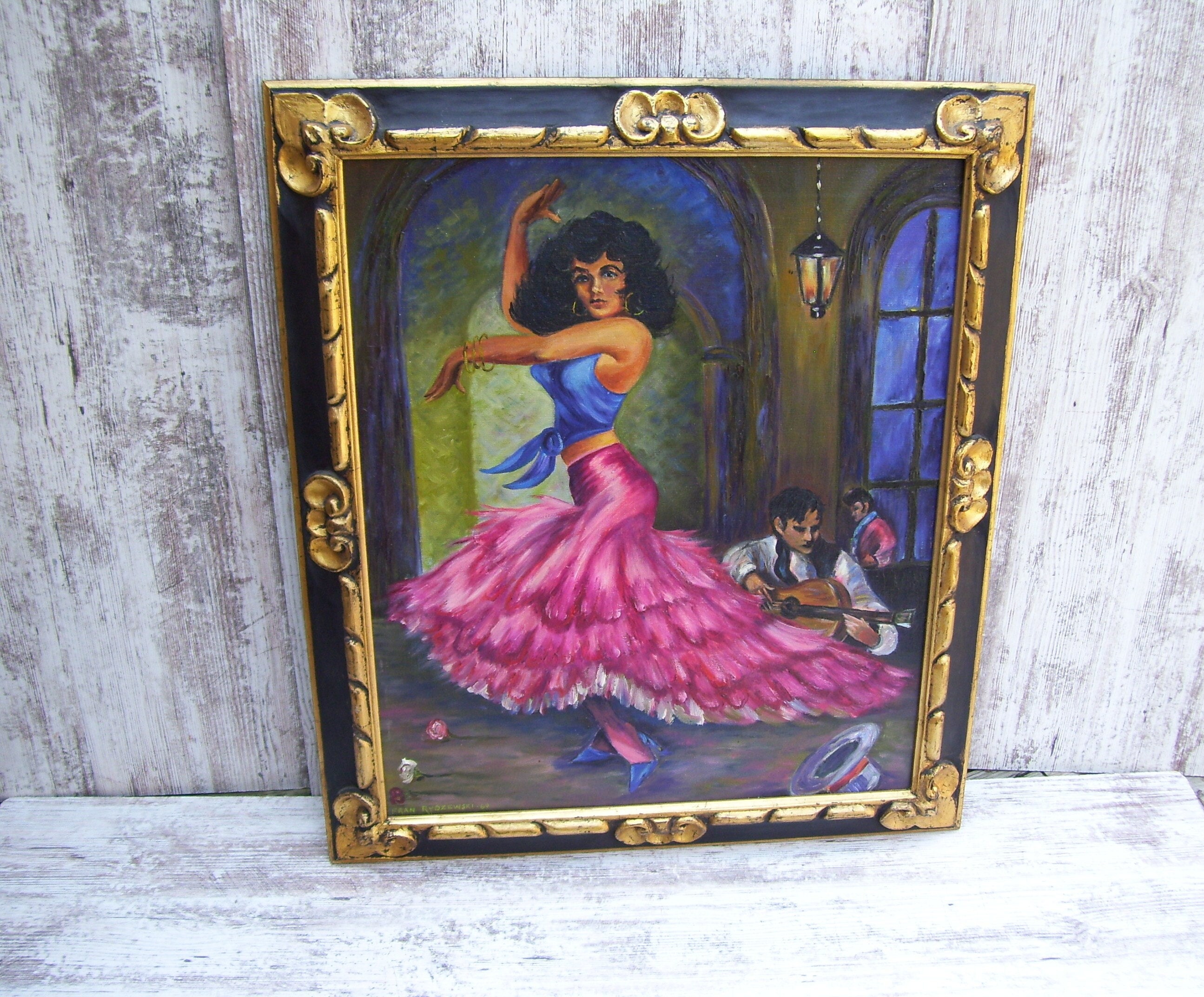 Flamenco Dancer Original Oil Painting Spanish Fran Rydzewski - Etsy