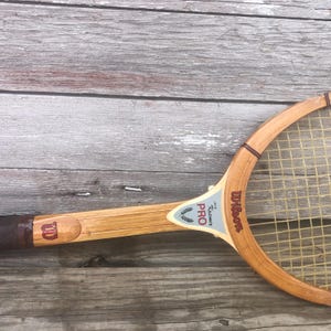 Wood Tennis Racket Wilson Jack Kramer Tony Trabert Chemold Rod Laver ...