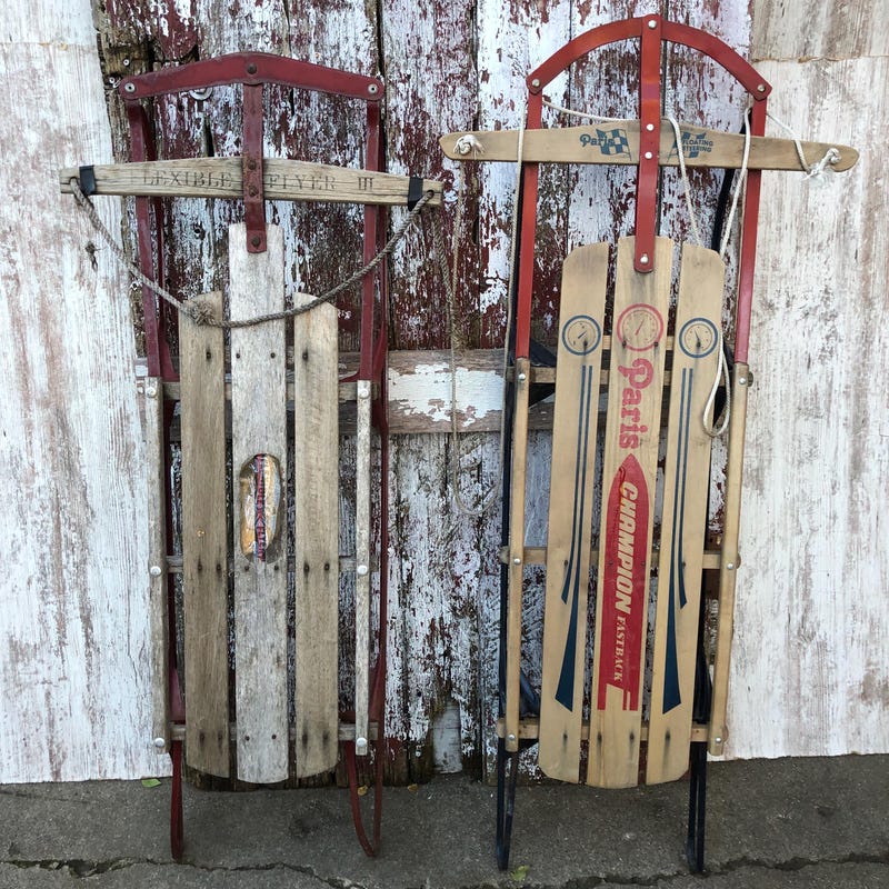 Vintage Sled Flexible Flyer - Etsy