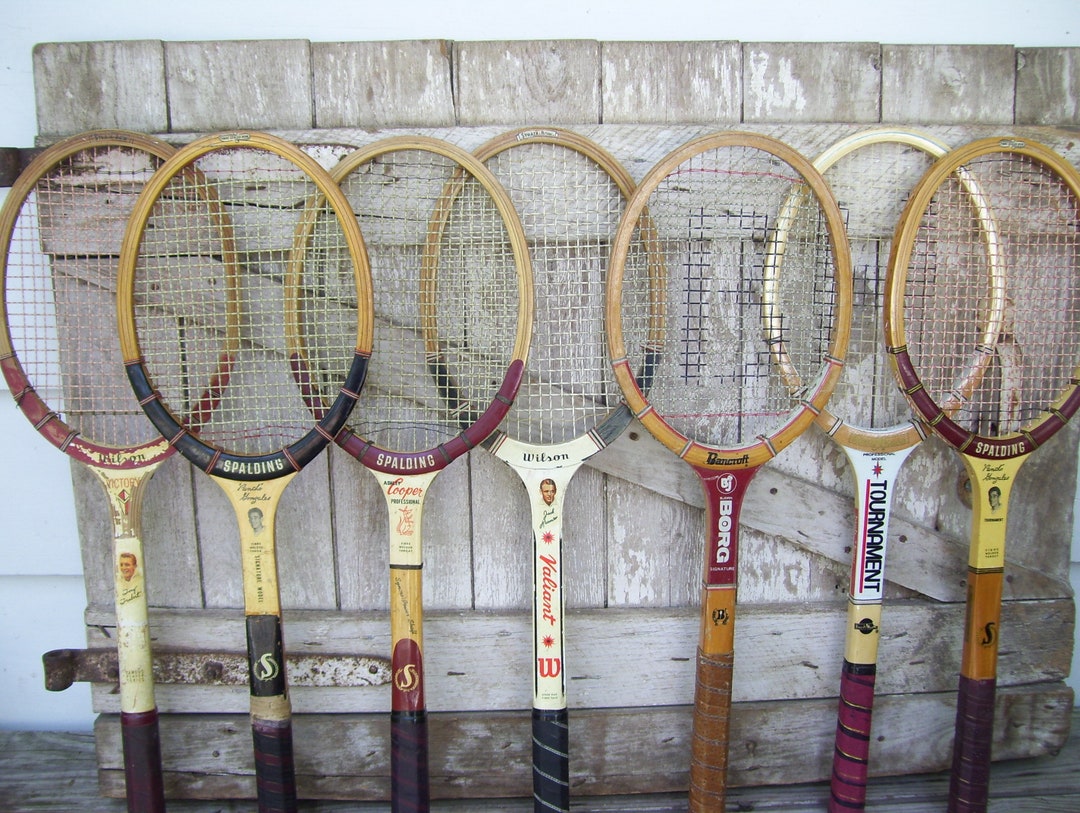 Wood Tennis Racket Wilson Jack Kramer Spalding Pancho Gonzales - Etsy