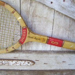 Wood Tennis Racket Spalding Pancho Gonzales Head Guillermo Vilas Harold ...