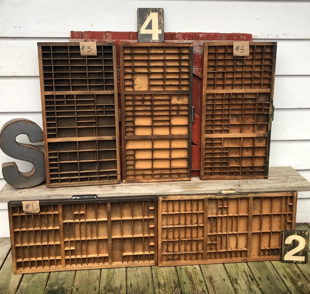 Hamilton Printers Drawer Ludlow Wooden Typeset American Type Founders ...