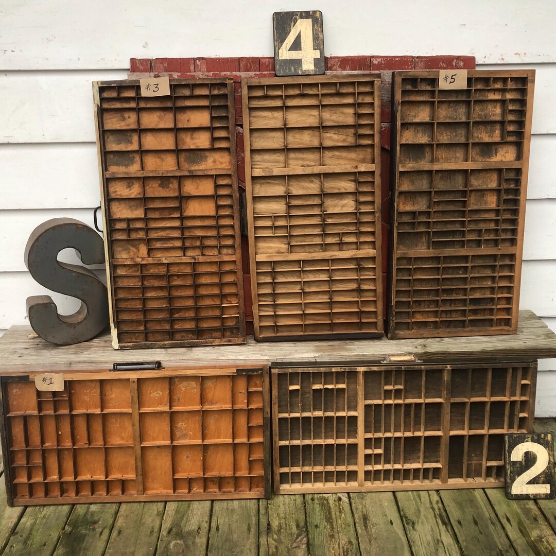 Hamilton Printers Drawer Ludlow Wooden Typeset American Type Founders ...