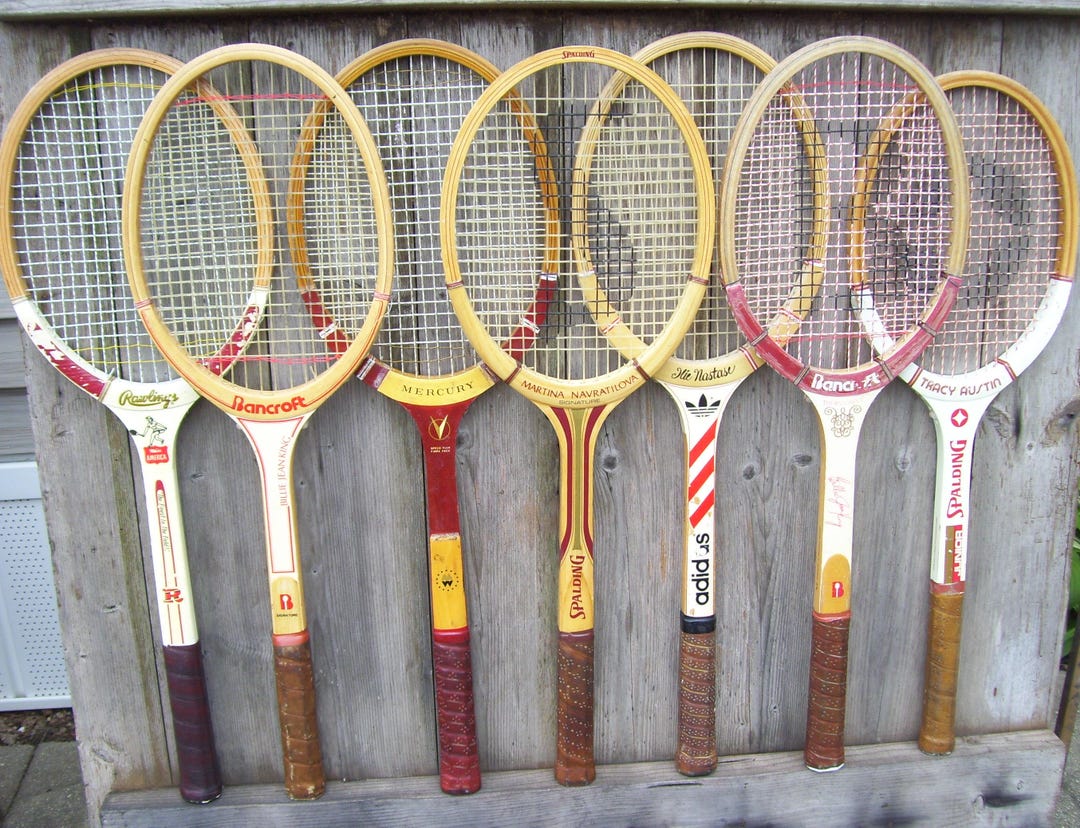 Wood Tennis Racket Bancroft Billie Jean King Spalding Martina ...