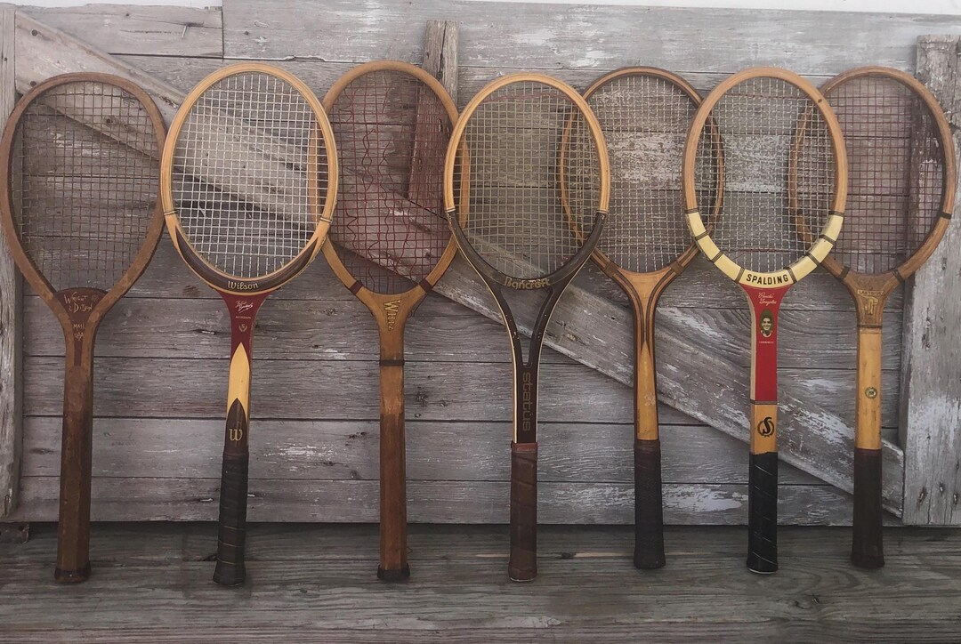 Wood Tennis Racket Wright and Ditson Whiz Butch Buchholz Wilson Pancho ...