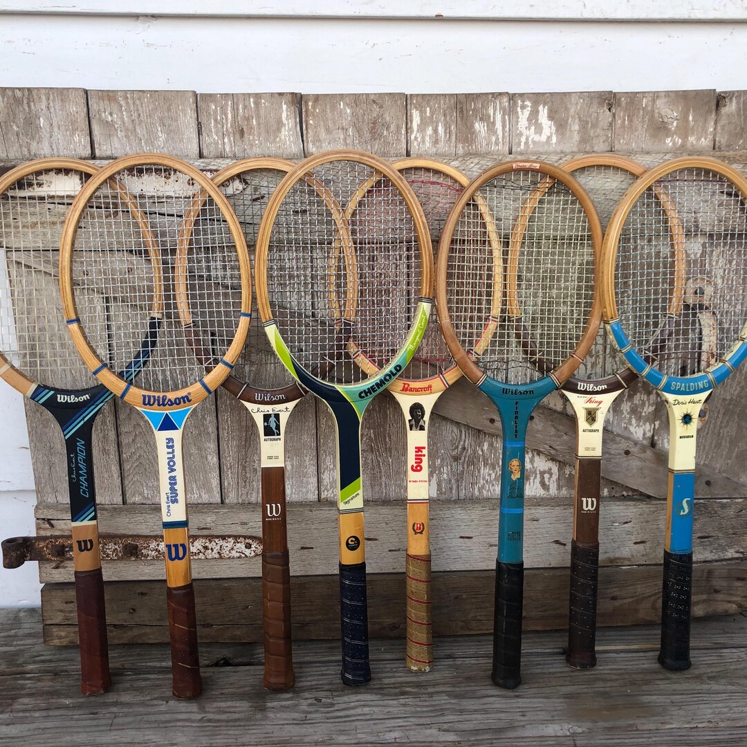 Wood Tennis Racket Wilson Chris Evert Alice Marble Billie Jean King ...