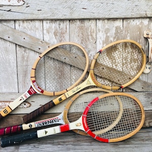 Wood Tennis Racket Wilson Jack Kramer Spalding Pancho Gonzales Tony ...