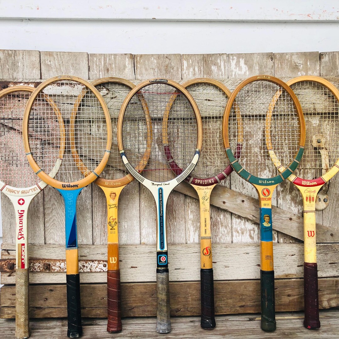 Wood Tennis Racket Wilson Chris Evert Margaret Court Maureen Connolly ...