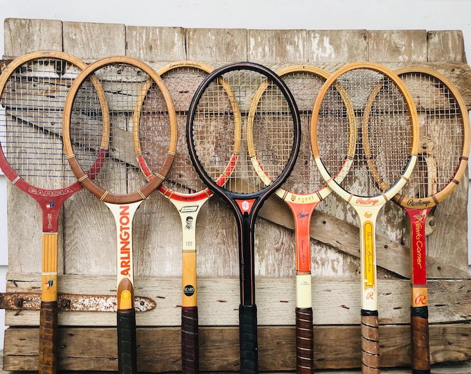 Vintage 1970s Wood Tennis Racquets Wilson Billie Jean King Chris Evert ...