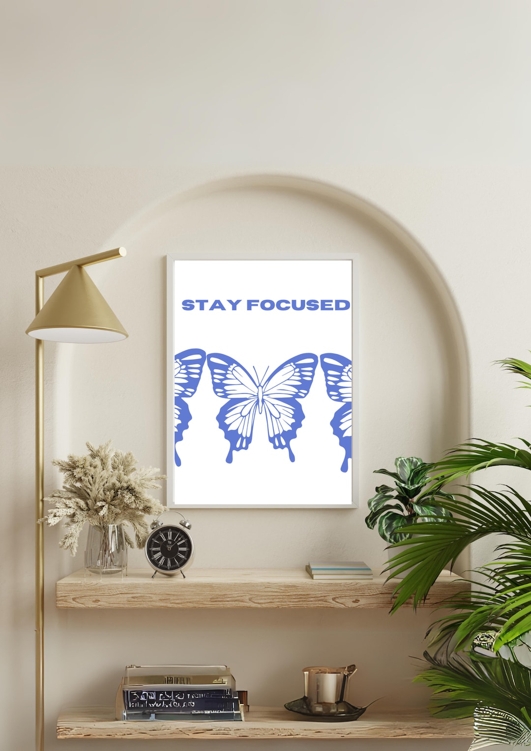 Aesthetic Blue Wall Decor Printable Art , Cozy Room Decor Wall Art ...