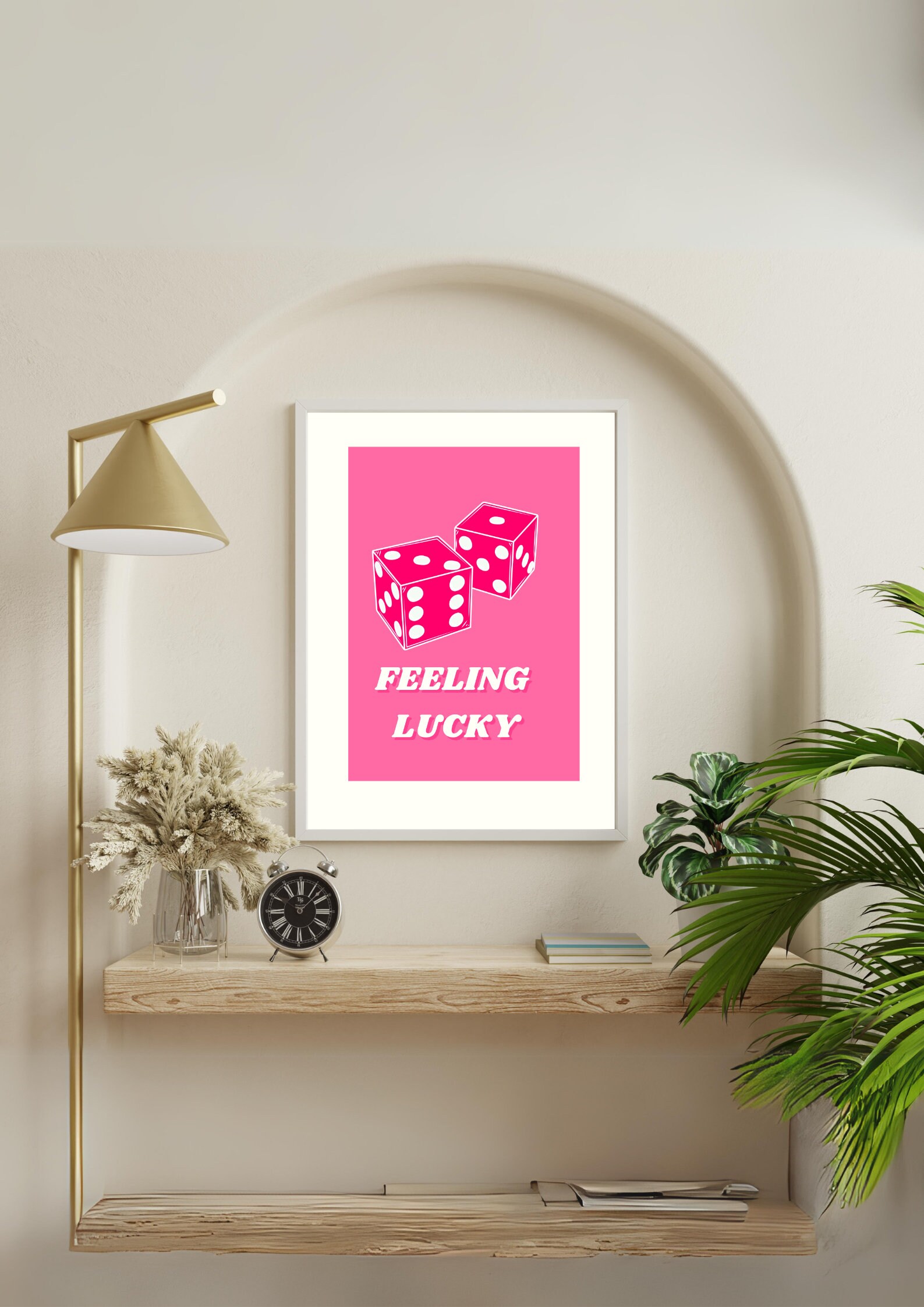 Retro Pink Print Gallery Art Printable Art Retro Home Decor Retro Movie ...