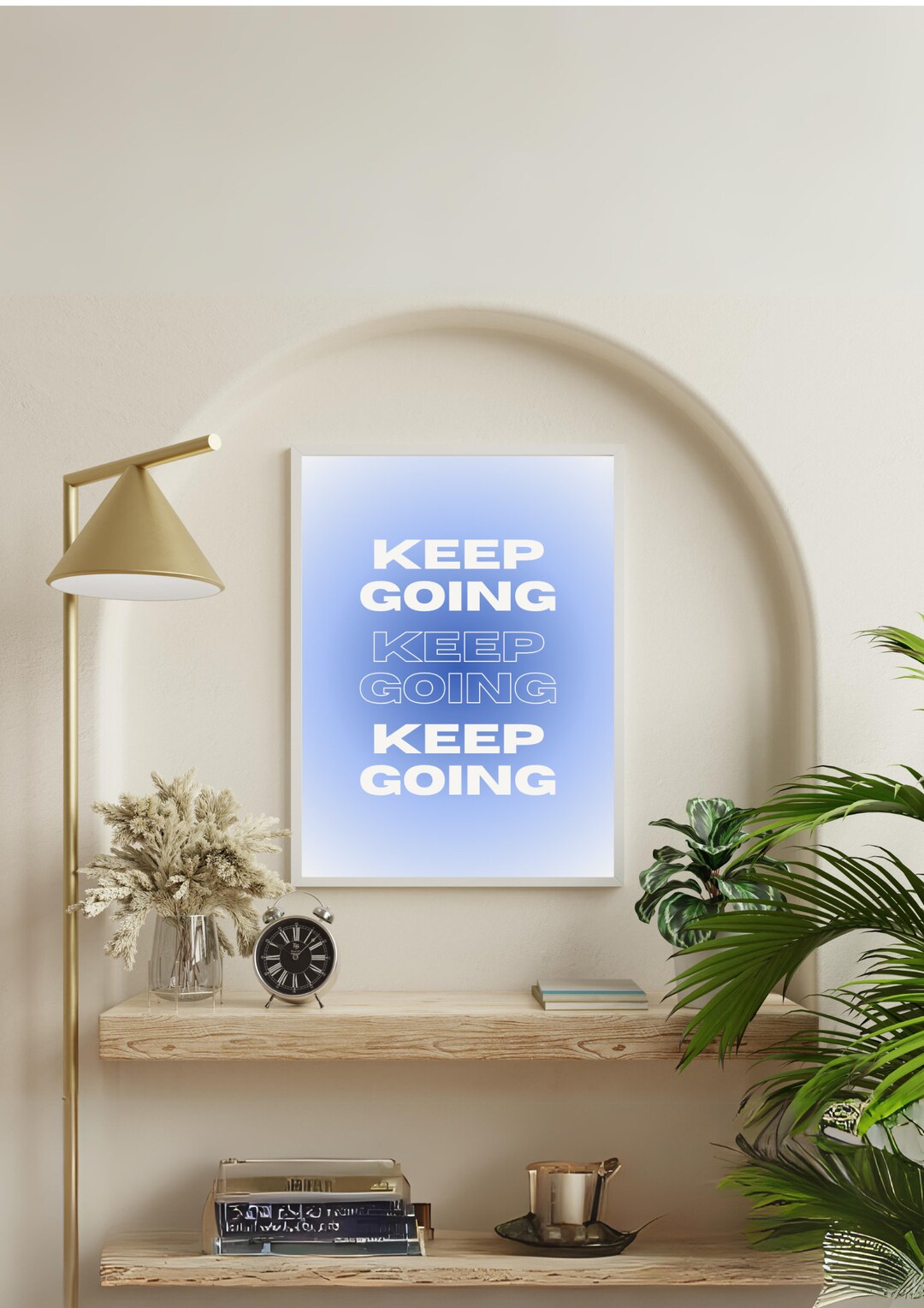 Aesthetic Blue Wall Decor Printable Art , Cozy Room Decor Wall Art ...