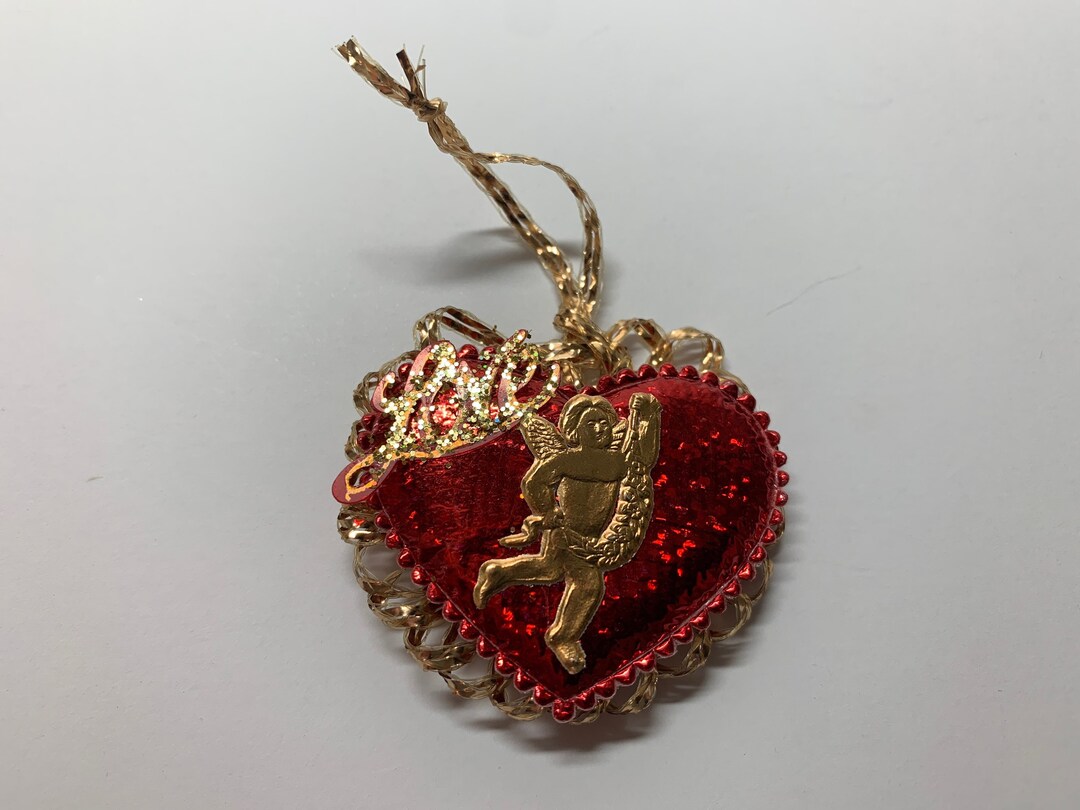 Dresden Valentines Cherub Victorian Ornament Handmade by ...
