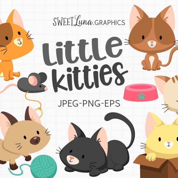 Kitty Clipart - Etsy