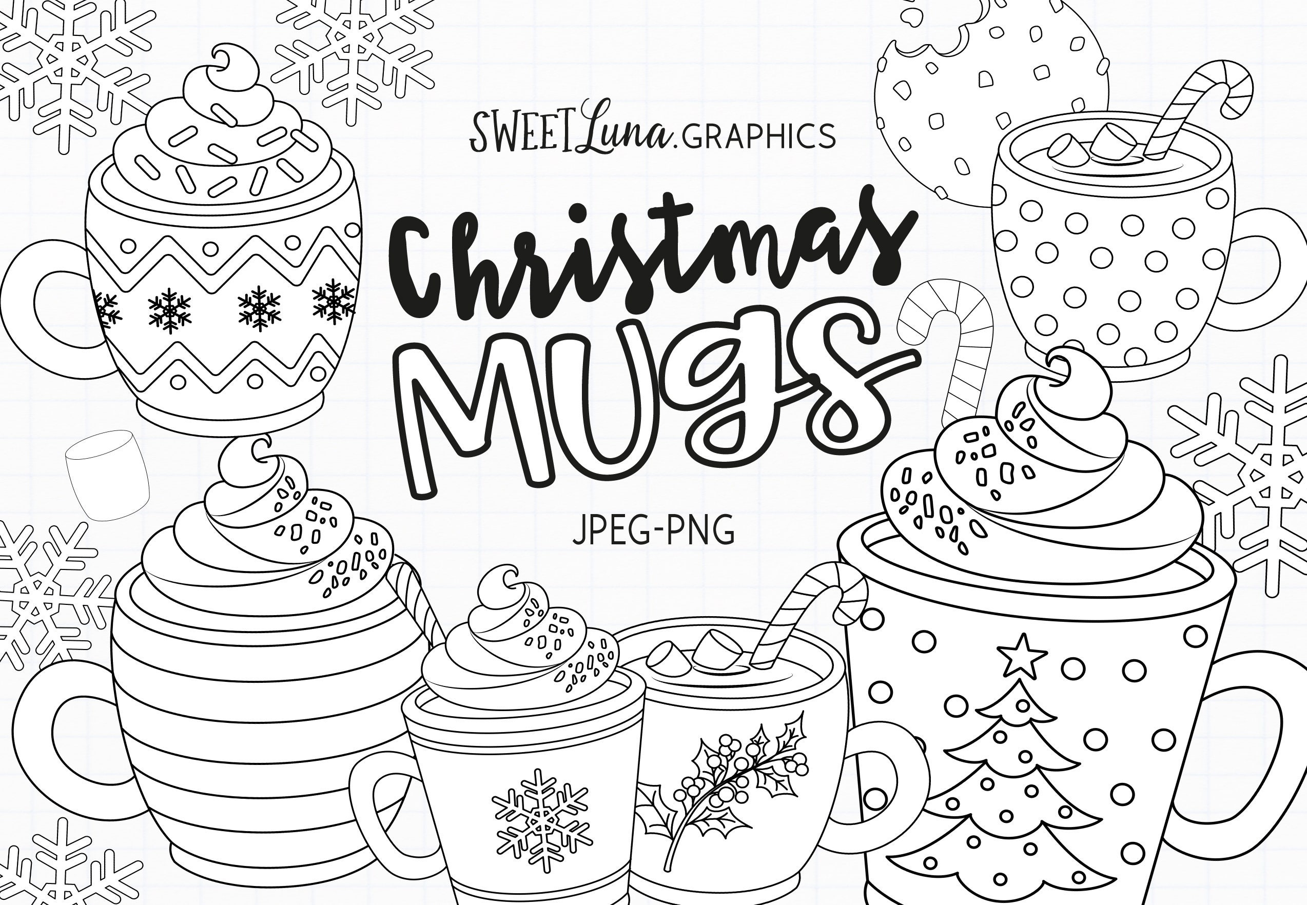 Hot Chocolate Mug Coloring Page
