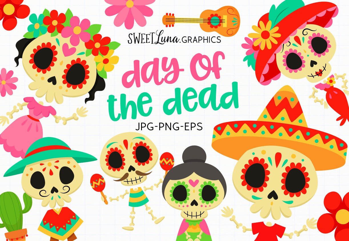 Dia de los muertos clipart - Etsy.de