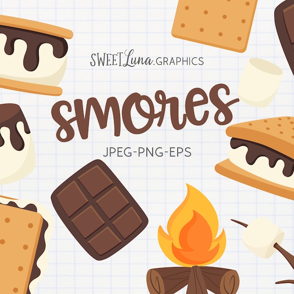 Smores Clip Art - Etsy
